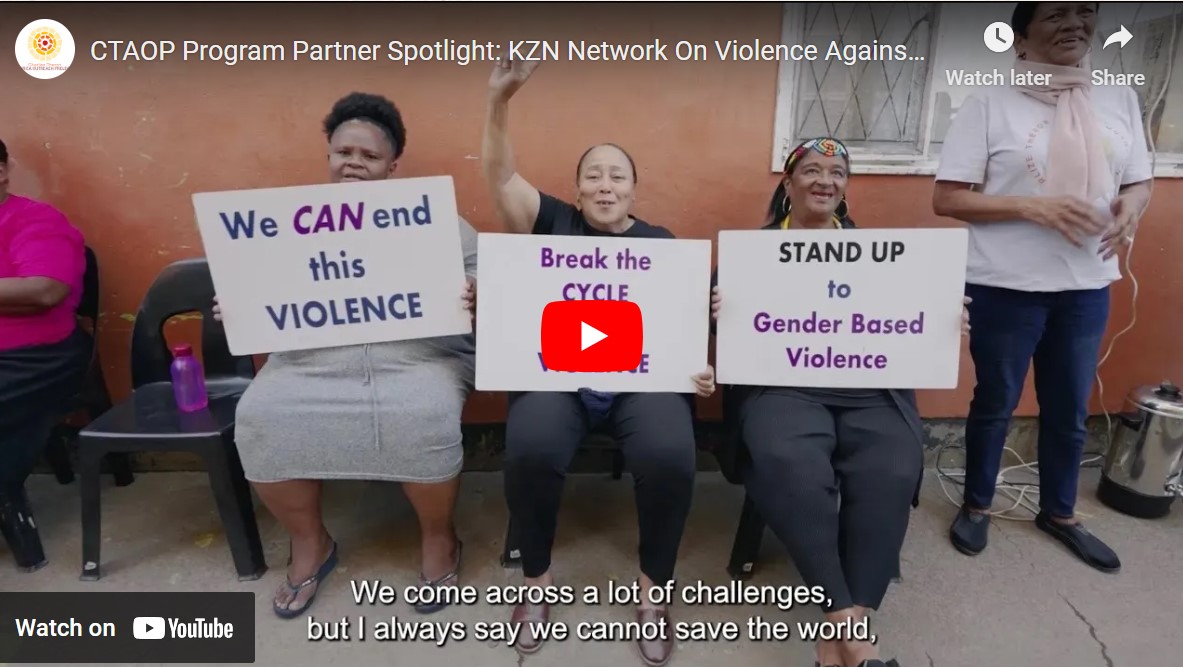 CTAOP Program Partner Spotlight: KZN Network on Violence Against Women ...